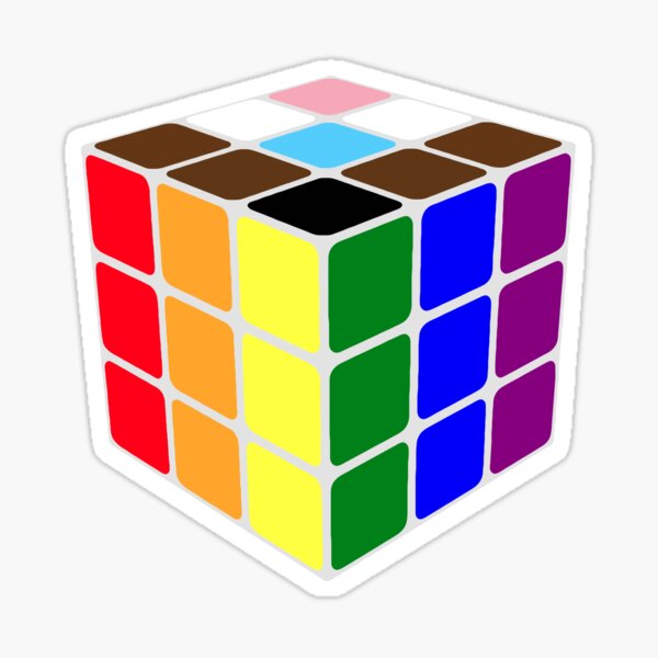 "Progress Pride Cube" Sticker for Sale by nebulaminer | Redbubble