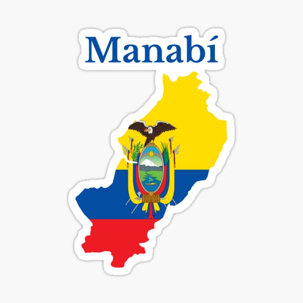 "Manabi Province Map Design, Ecuador" Sticker for Sale by marosharaf ...