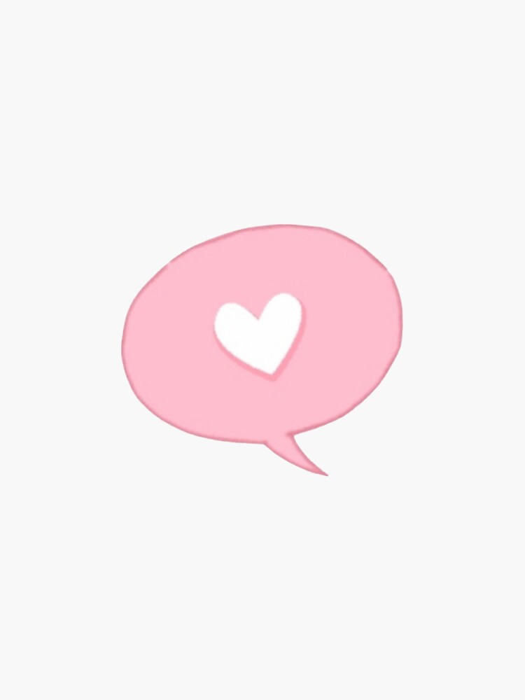 "cute pink comment " Sticker by Supersedra2007 | Redbubble