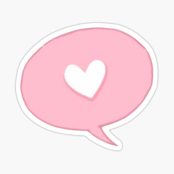"cute pink comment " Sticker by Supersedra2007 | Redbubble