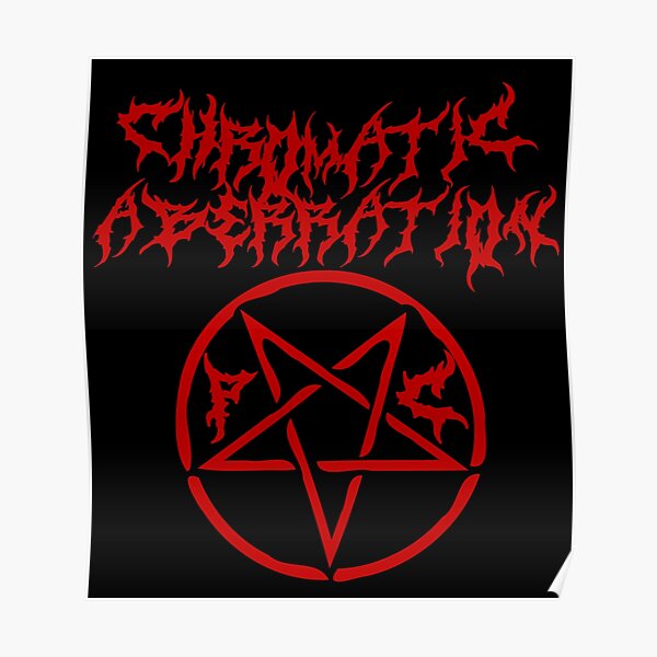 "Chromatic Aberration Black Metal - Meme, PC Gaming, Goth, Band" Poster ...