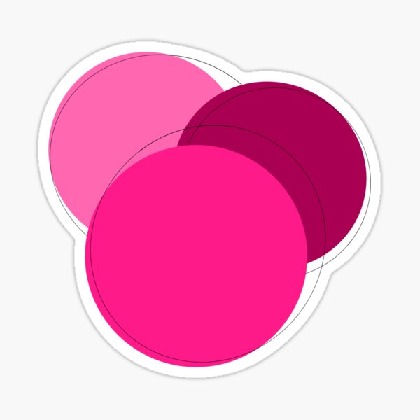 Pegatina «Círculos de color rosa pastel» de MarbleStickerco | Redbubble