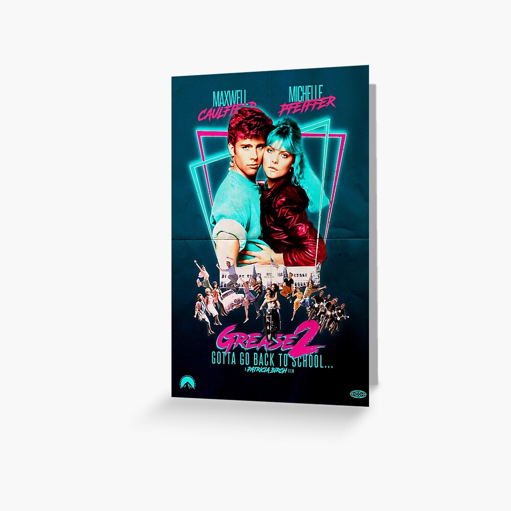 "Neon 80's GREASE 2 " Greeting Card by thecleggosaurus | Redbubble