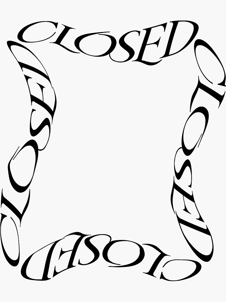 "Closed logo" Sticker for Sale by LeKOBAK | Redbubble