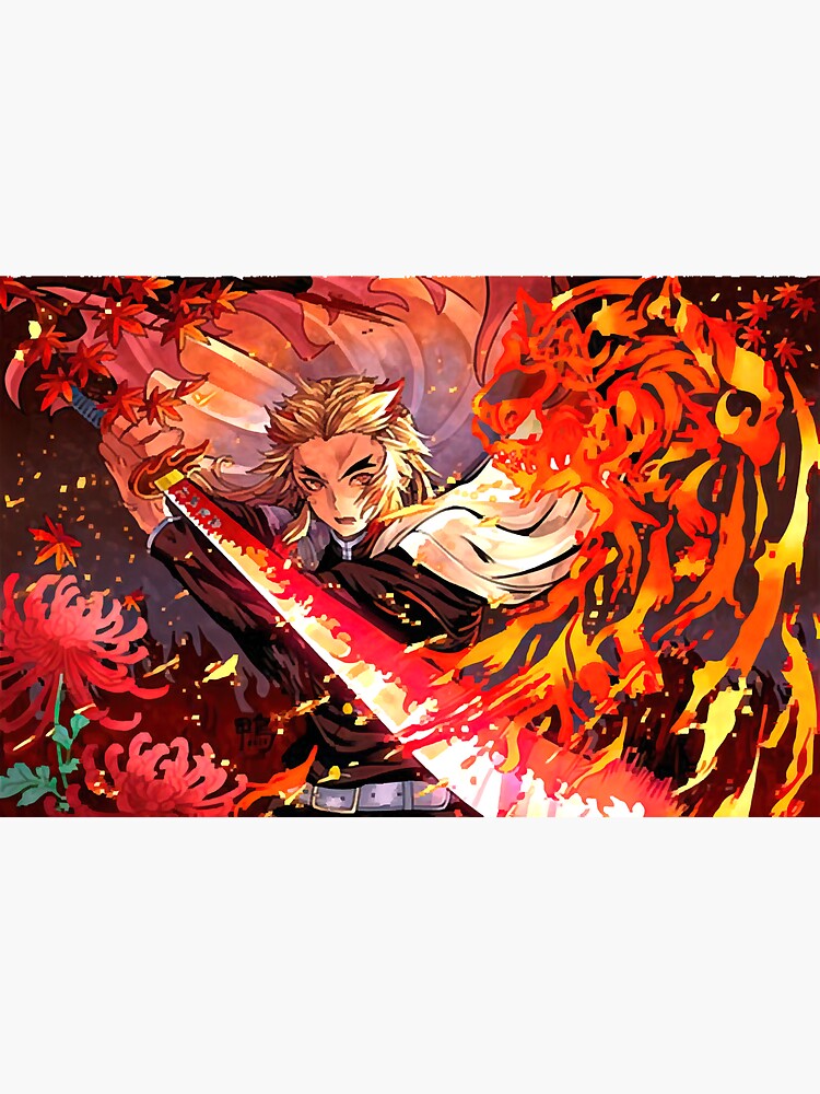 "Flame Tiger Rengoku " Sticker by ReneClas | Redbubble
