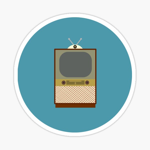"Vintage Television Set" Sticker for Sale by mrtraz | Redbubble