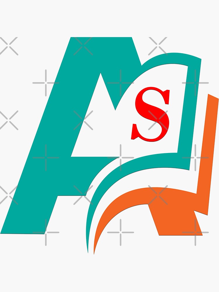 "AMS letters in design style" Sticker by Tarsalla | Redbubble