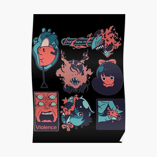 "chainsaw man emblem " Poster for Sale by RahmahYoh | Redbubble