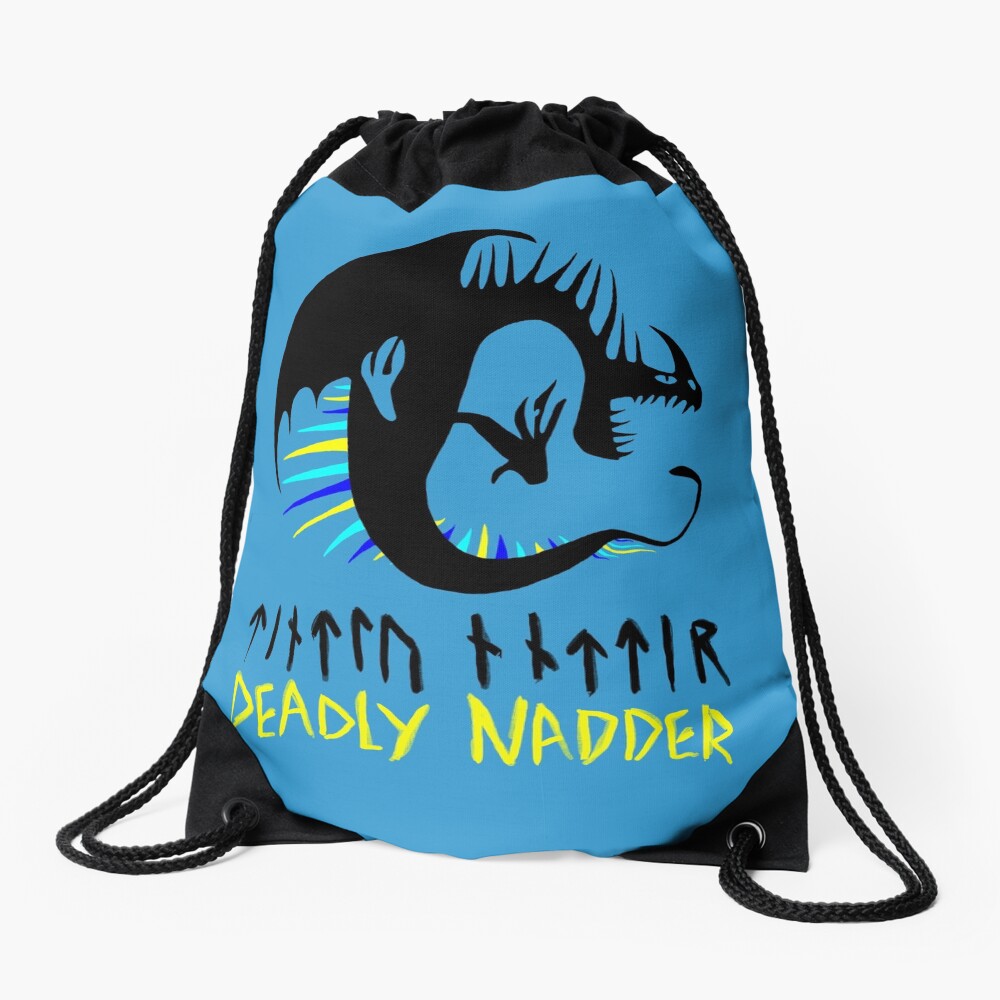 "DEADLY NADDER - Sharp Class Symbol" Drawstring Bag for Sale by ...