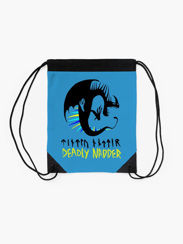 "DEADLY NADDER - Sharp Class Symbol" Drawstring Bag for Sale by ...