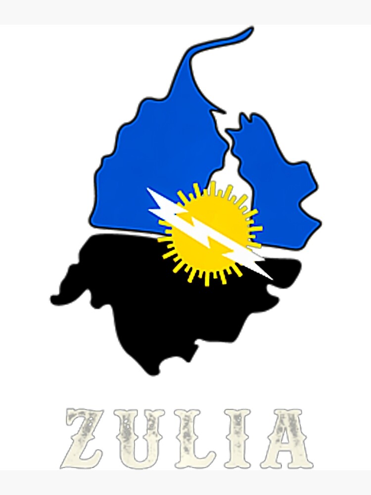 Lámina fotográfica «Mapa de la bandera de Venezuela Zulia contornos ...