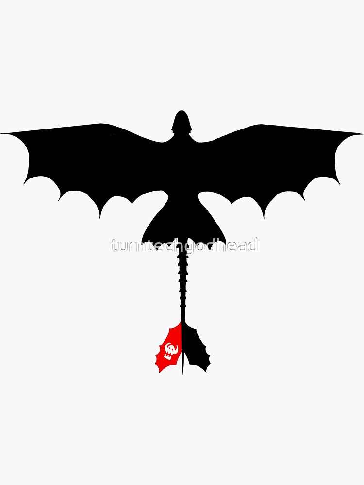 "Toothless Silhouette" Sticker by turntechgodhead | Redbubble