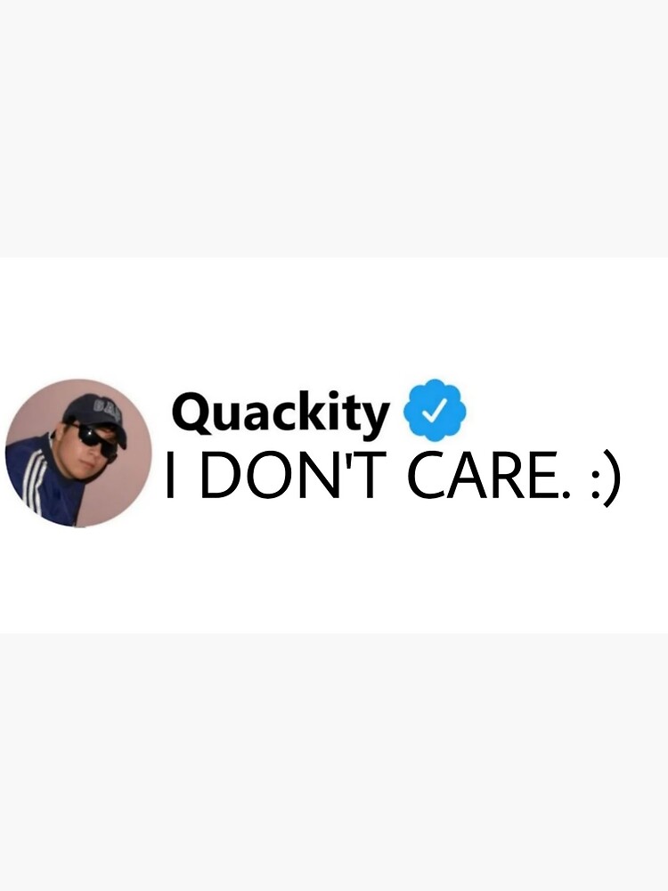 "quackity i dont care meme sticker" Sticker for Sale by horizonlily ...
