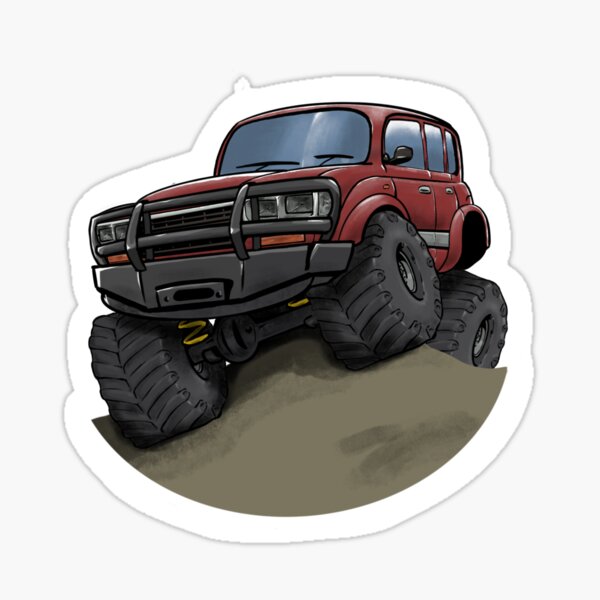 "Landcruiser - 4x4 Maroon" Sticker for Sale by diegoalmeida | Redbubble