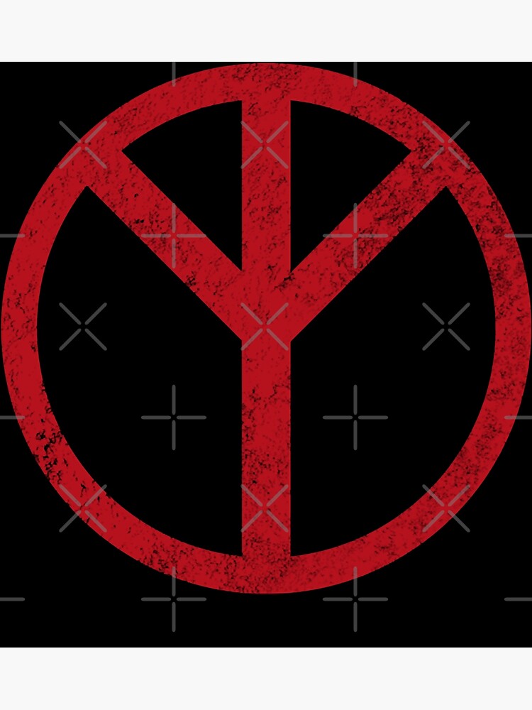 "Reverse Peace Sign Deadly Premontion Horror film retro Halloween ...