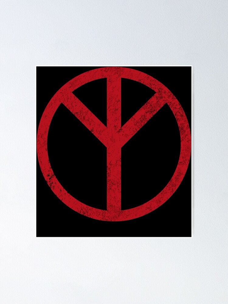 "Reverse Peace Sign Deadly Premontion Horror film retro Halloween ...