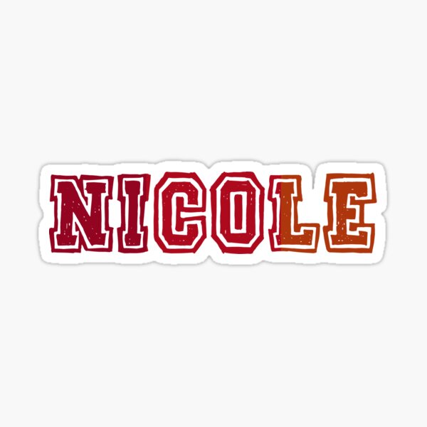 "NICOLE" Sticker for Sale by ruviogevio | Redbubble