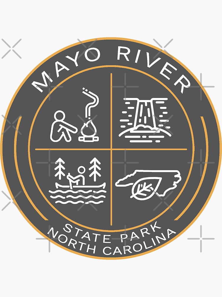 "Mayo River State Park Heraldic Logo" Sticker for Sale by VanyaKar ...
