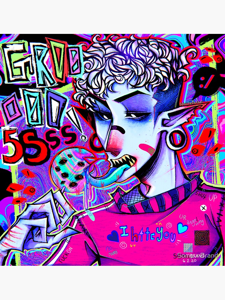 "GROSS." Sticker for Sale by SomeBrand | Redbubble