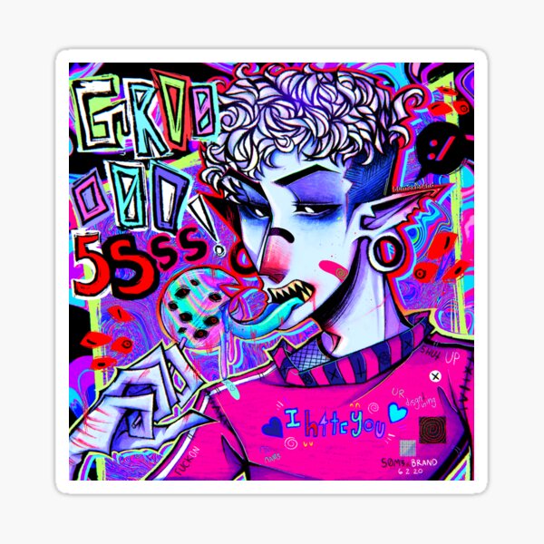 "GROSS." Sticker for Sale by SomeBrand | Redbubble