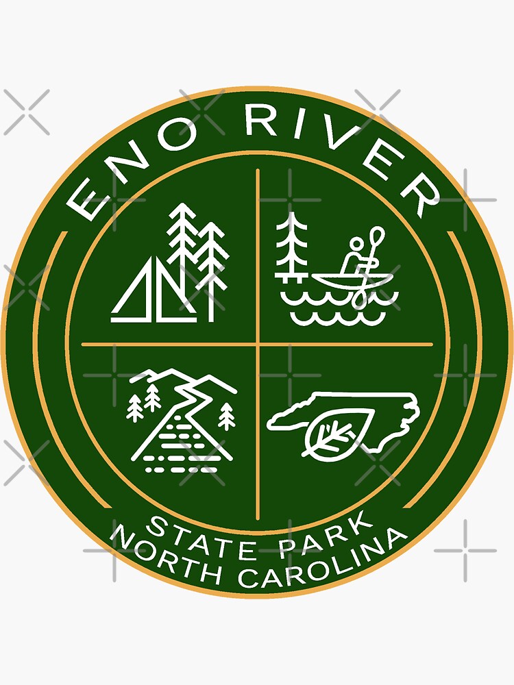 "Eno River State Park Heraldic Logo" Sticker for Sale by VanyaKar ...