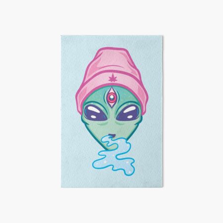 Alien Smoking Weed Wall Art | Redbubble