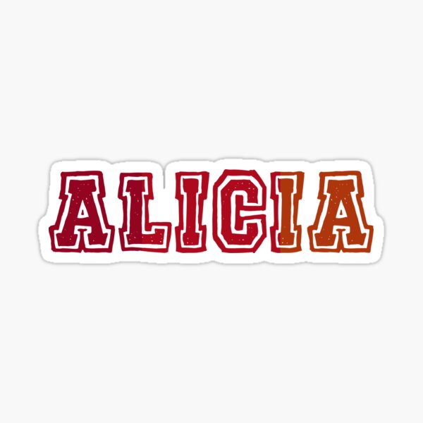 "ALICIA" Sticker for Sale by ruviogevio | Redbubble