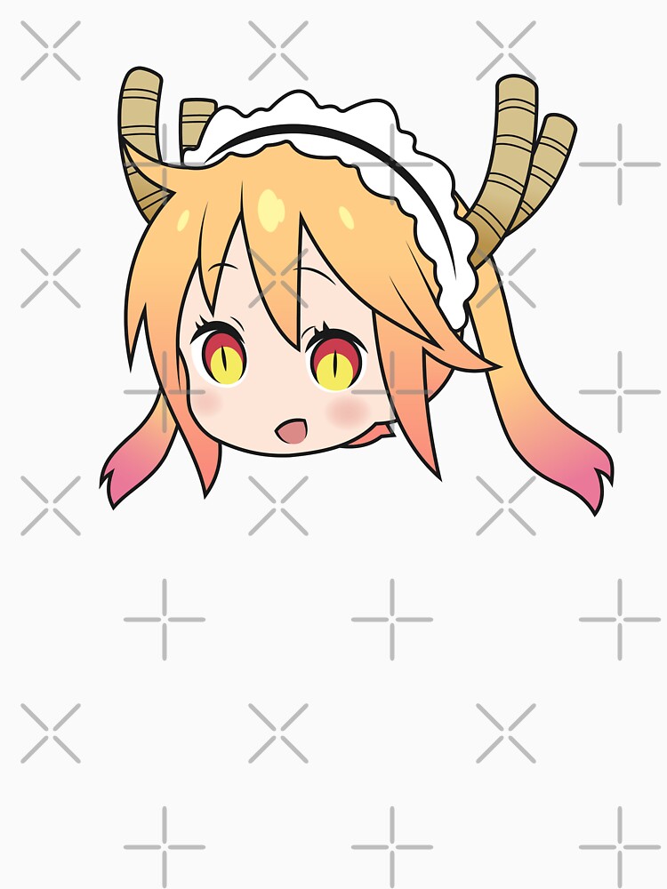 "Miss Kobayashi's Dragon Maid Tohru Chibi Head" Essential T-Shirt for ...