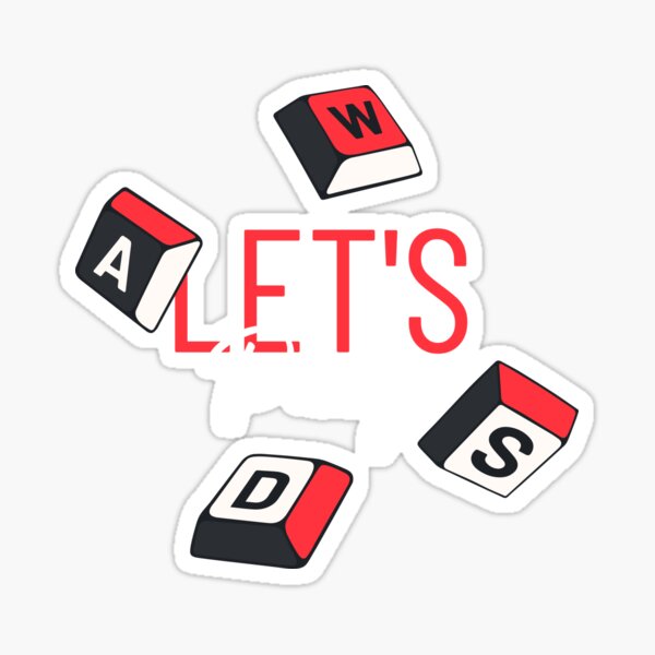 "Lets play games - Gamers Life" Sticker for Sale by itsfz1 | Redbubble