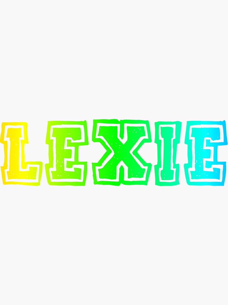 "LEXIE in rainbow color" Sticker for Sale by pironstouse | Redbubble