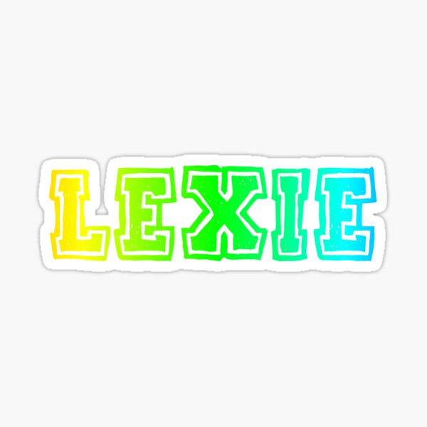 "LEXIE in rainbow color" Sticker for Sale by pironstouse | Redbubble