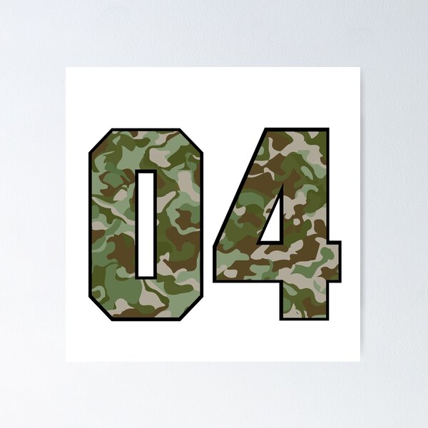 "Army Camouflage Number Four Soldiers Lucky Number 4" Poster for Sale ...
