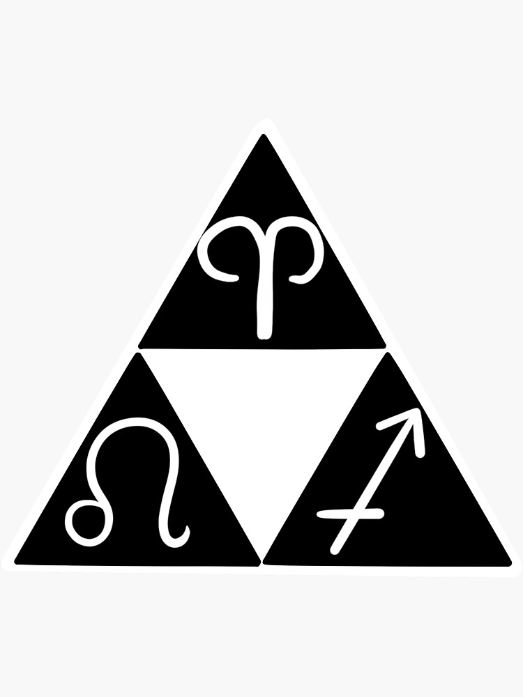 "Fire Triangle" Sticker for Sale by daphstry | Redbubble
