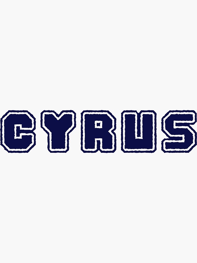 "CYRUS" Sticker for Sale by yalinsolomon | Redbubble