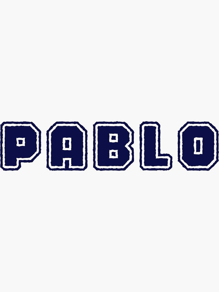 "PABLO" Sticker for Sale by yalinsolomon | Redbubble