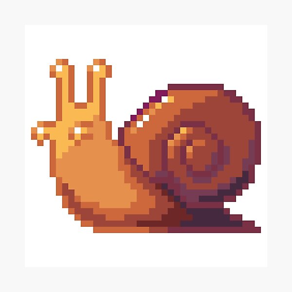 Pixel Snail Wall Art | Redbubble