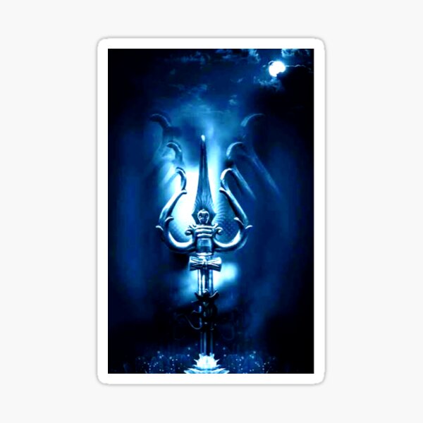 "3d Digital print of Trishul of Lord Shiva" Sticker for Sale by ...