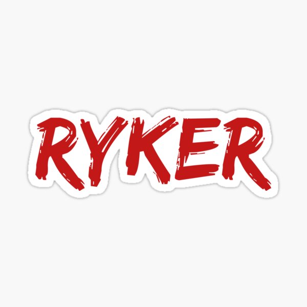 "RYKER" Sticker for Sale by keoopolouis | Redbubble
