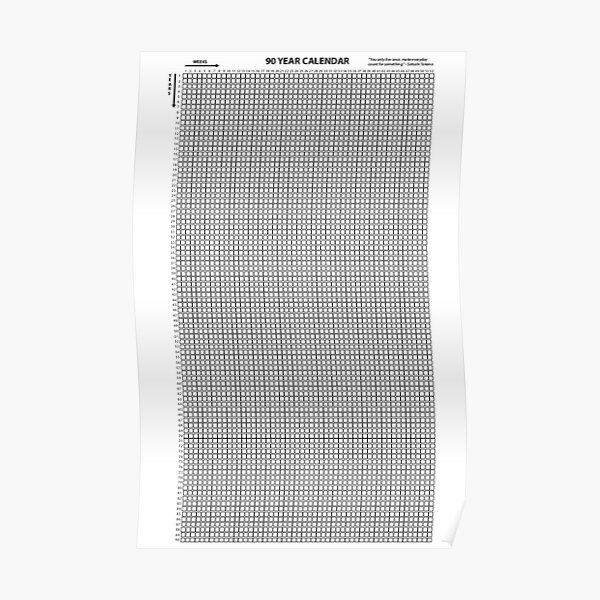 "90 Year Calendar" Poster for Sale by stevenmatth | Redbubble