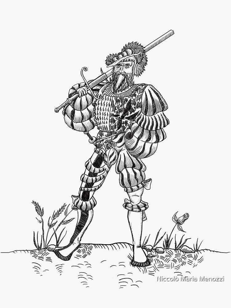 "Landsknecht mercenary - Doppelsoldner" Sticker by niccolomenozzi ...