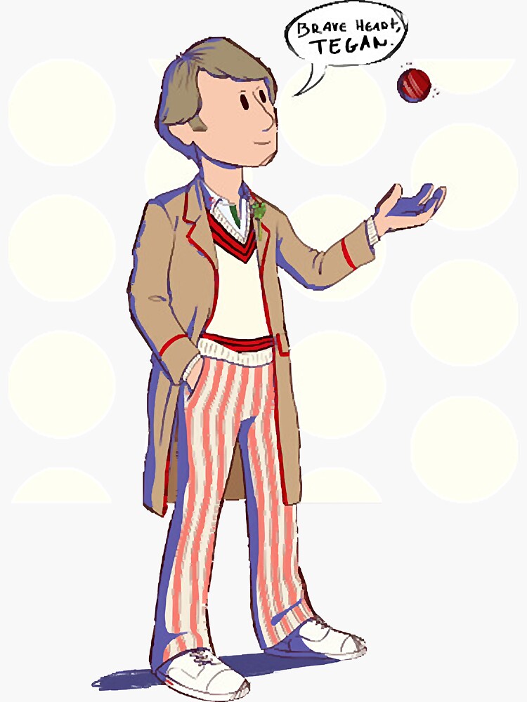 "5th Doctor " Sticker for Sale by doliniImir85 | Redbubble