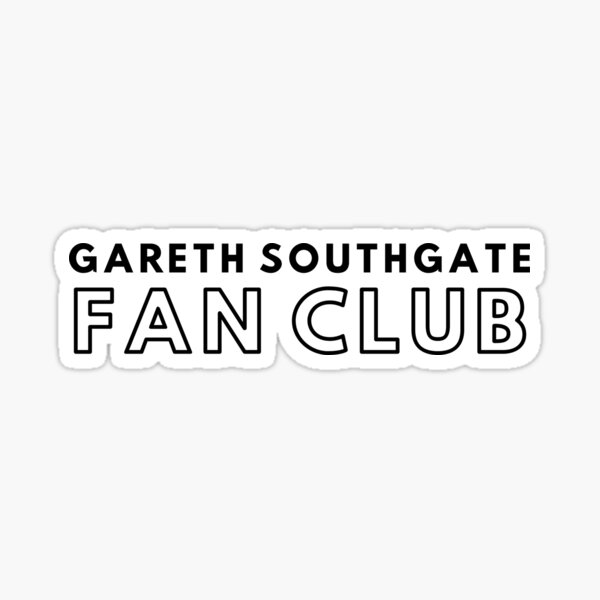 "GARETH SOUTHGATE FAN CLUB" Sticker for Sale by SurbDesigns | Redbubble