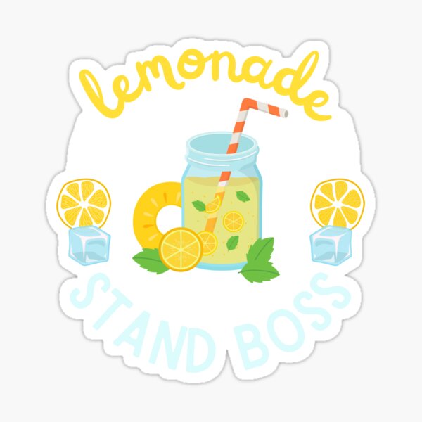 "Lemonade Stand Boss" Sticker for Sale by Mixture-DESIGN | Redbubble