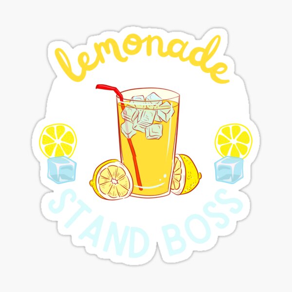 "Lemonade Stand Boss" Sticker for Sale by Mixture-DESIGN | Redbubble