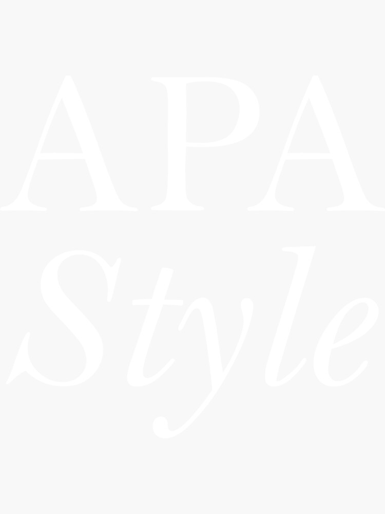 "APA Style" Sticker for Sale by thatkidval | Redbubble