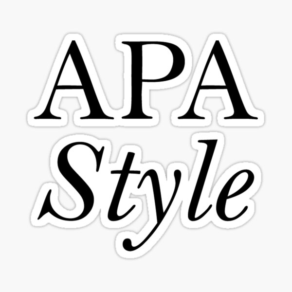 "APA Style " Sticker for Sale by thatkidval | Redbubble