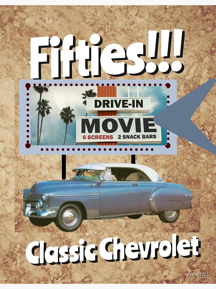 "Fifties Drive-In Vintage " Poster for Sale by Avienz1 | Redbubble