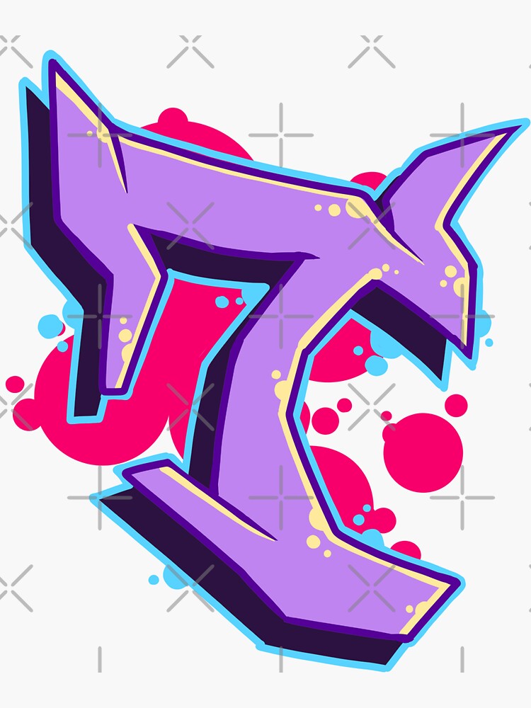 "Letter T - Graffiti Street Art Style " Sticker for Sale by ...