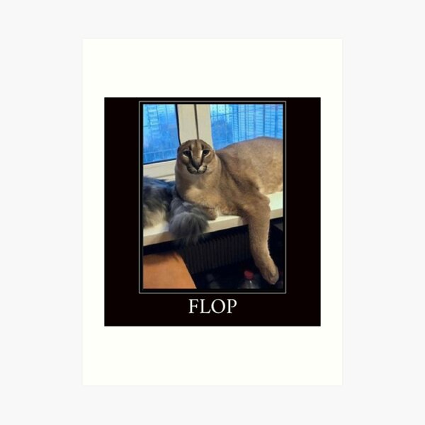 "Funny Big Floppa Flop Cat Meme" Art Print for Sale by Anas777 | Redbubble