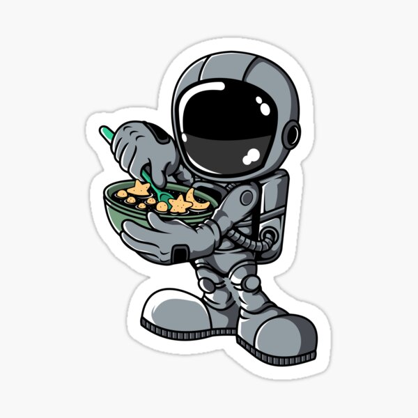 "Astronaut Star Flakes" Sticker for Sale by hatimelhag | Redbubble